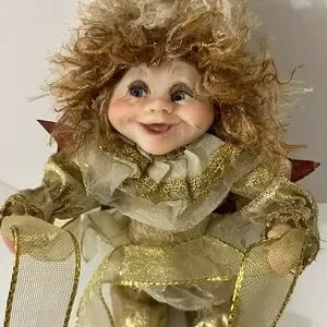 Holiday | Fairyelf Golden With Wings Poseable Incredible Detailed Face ...